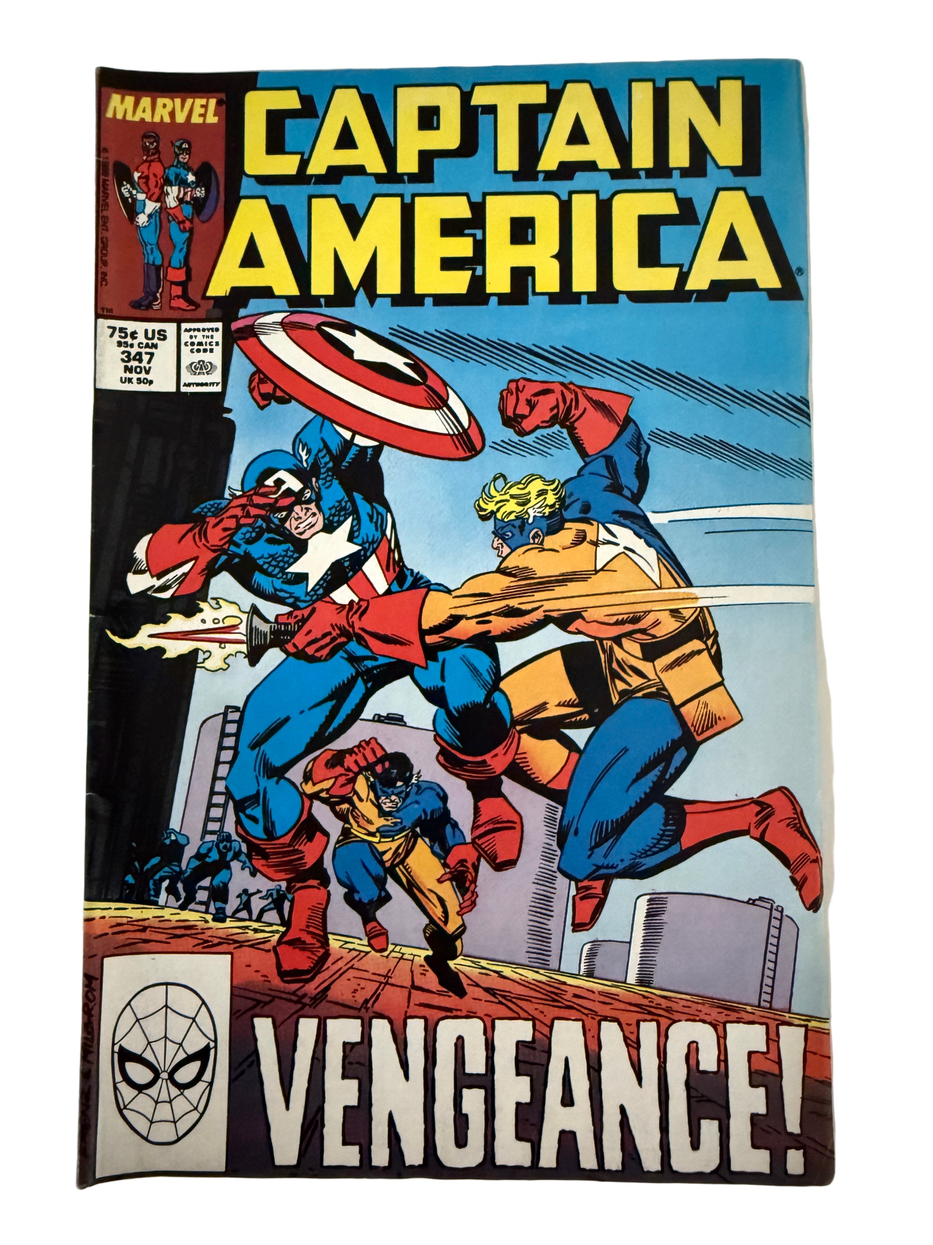 Captain America Vengeance Upcycled Comic Journal | Red Barn Collections